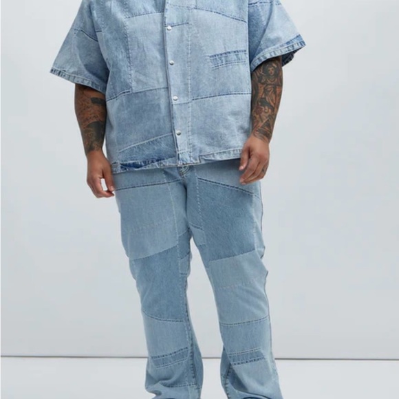 Jeans | Mens Light Blue Patchwork Denim Set | Poshmark